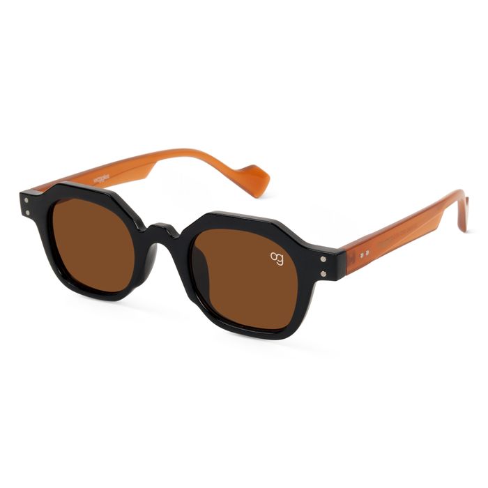 Buy Brown Hexagonal UV Protection Sunglasses - Woggles