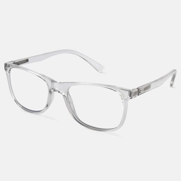 Buy Noir Transparent Square Blue Screen Glasses - Woggles